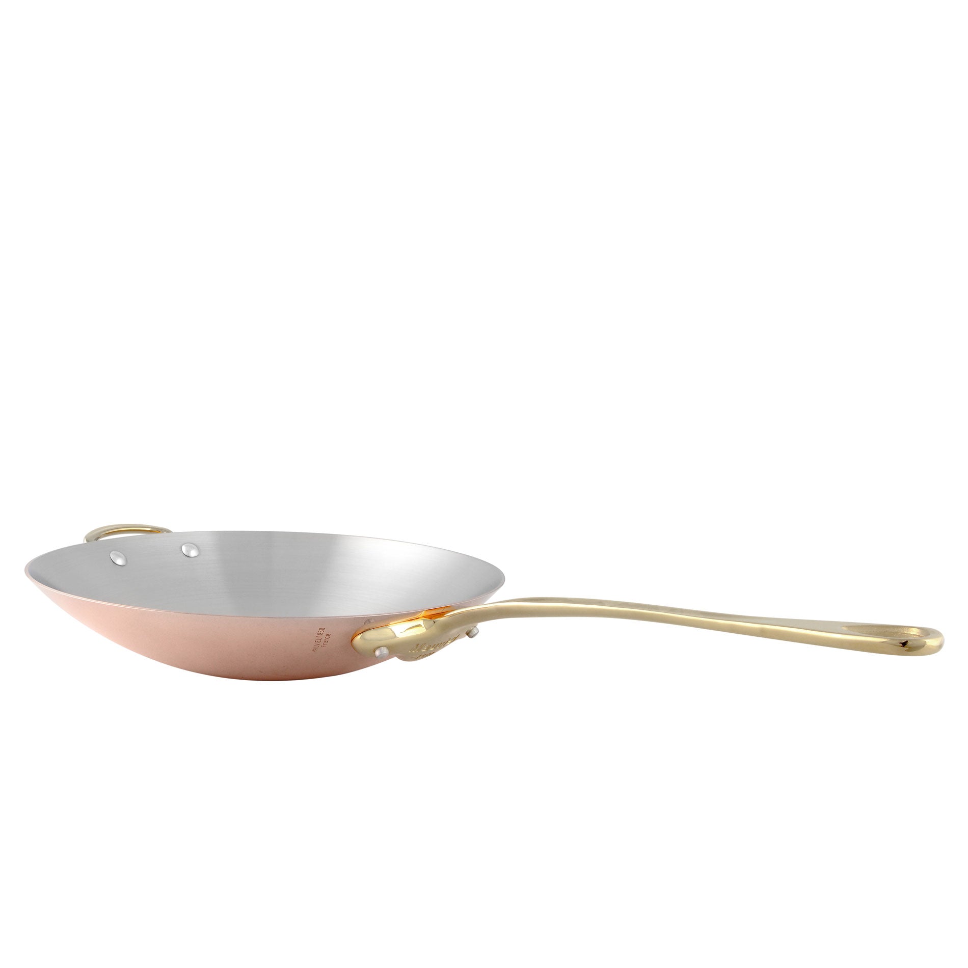 Mauviel M'heritage M150B Copper Wok with Brass Handle, 11.8-in ...