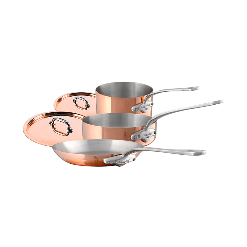 Mauviel M'heritage M150 Copper & Stainless 5-Piece Cookware Set ...