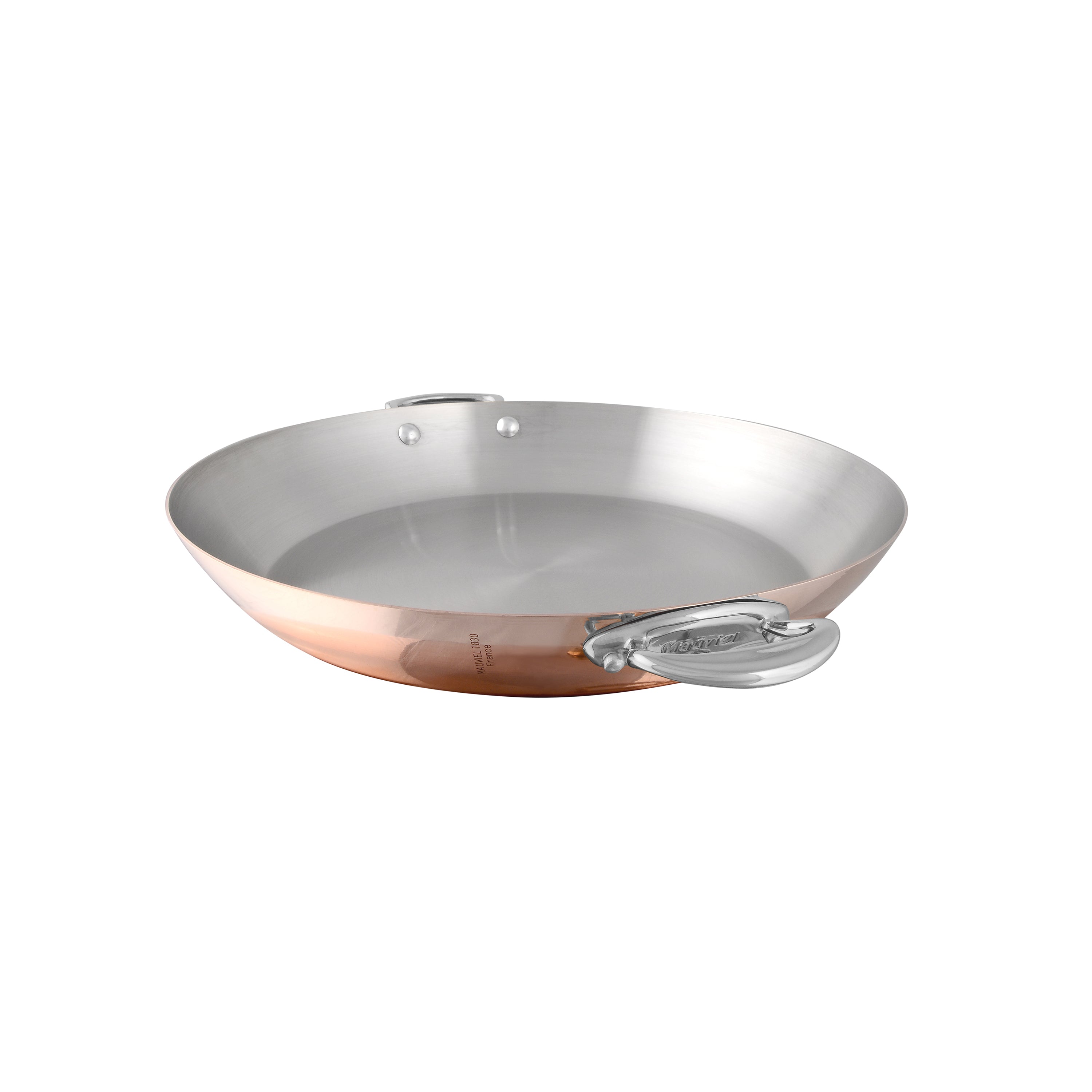 Mauviel M'Mini Copper Round Pan With Stainless Steel Handles, 4.7-in ...