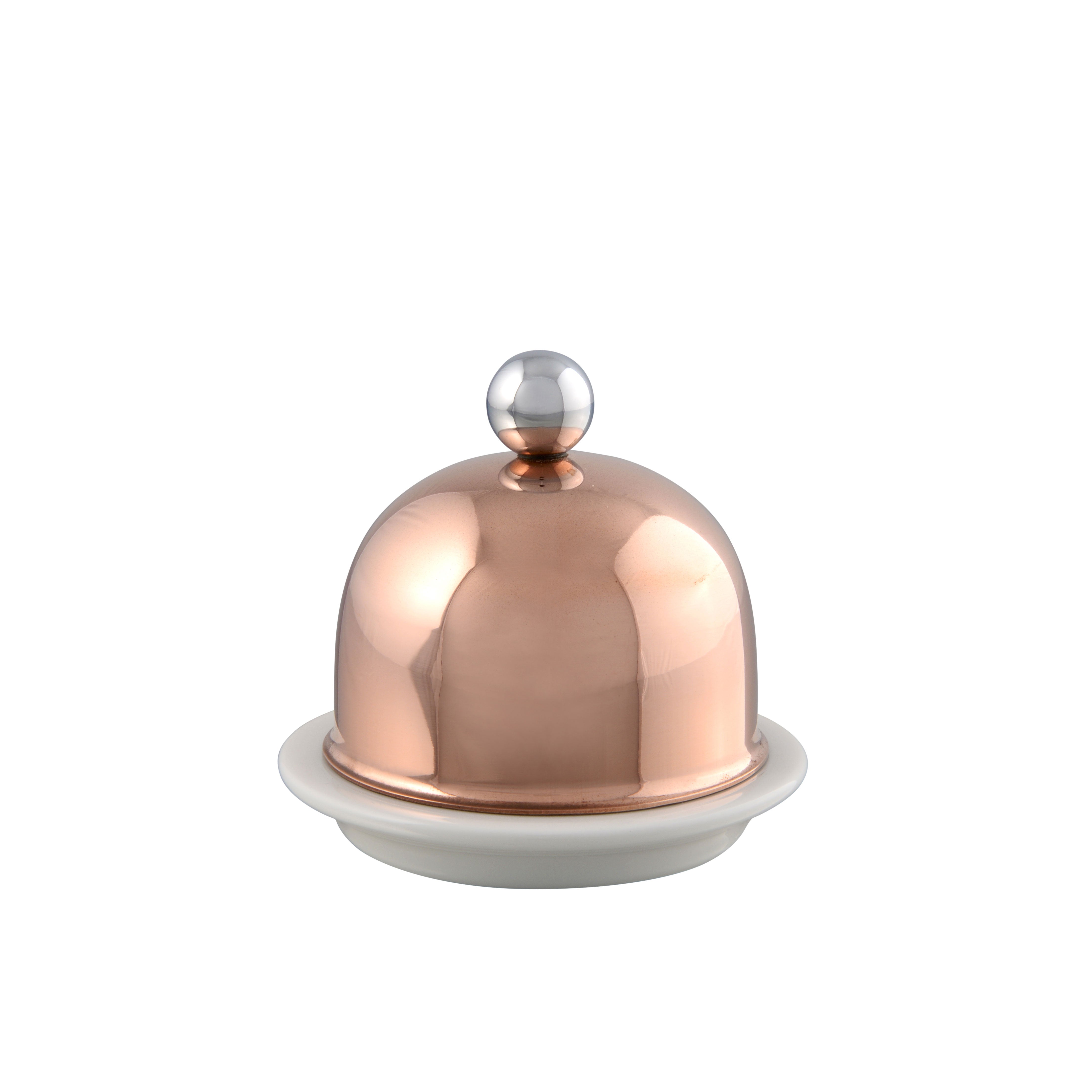 Mauviel M'Tradition Copper & Stainless Porcelain Butter Dish | Kitchen ...